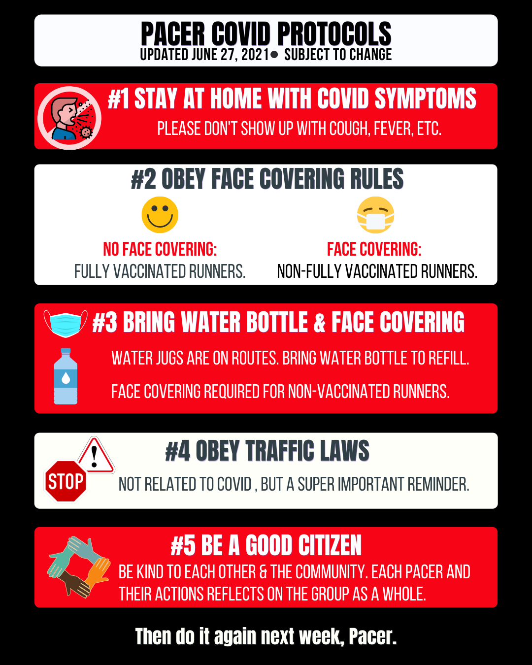 COVID Run Protocols - Pasadena Pacers